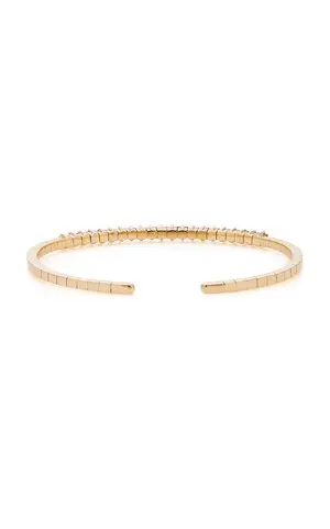 SUZANNE KALAN Rainbow Princess-cut 18k Rose Gold Sapphire Bangle