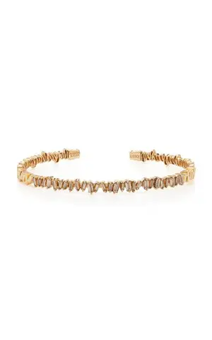 SUZANNE KALAN Classic 18k Rose Diamond Bangle - Gold