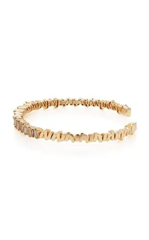 SUZANNE KALAN Classic 18k Rose Diamond Bangle