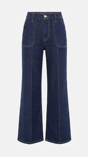 FRAME Le Pixie Slim Petite Palazzo Jeans - Rinse