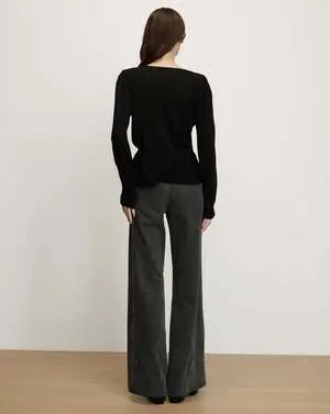 Veronica Beard Zainen Merino Wool Pullover - Black