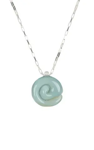 KEANE Spiral Shell Necklace - Blue