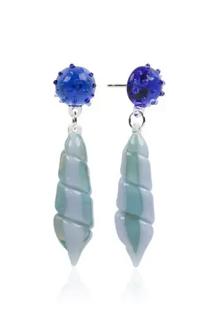 KEANE Shell Drop Earrings - Blue