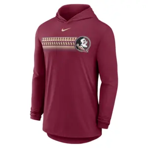 Nike Florida State Primetime Pattern Dri-fit College Long-sleeve Hooded T-shirt - Red