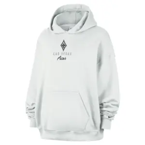 Nike Las Vegas Aces French Terry Oversized Pullover Hoodie - White