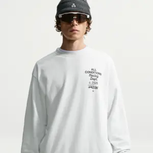 Nike Tuff Fleece" Dri-fit Crew-neck Sweatshirt - White