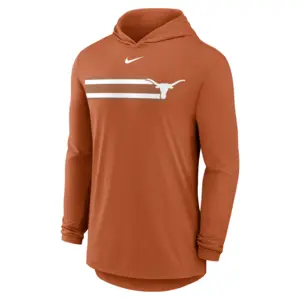 Nike Texas Primetime Pattern Dri-fit College Long-sleeve Hooded T-shirt - Orange