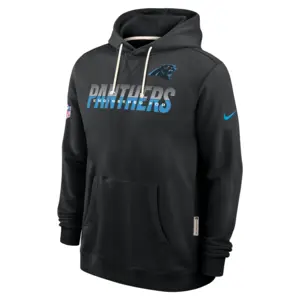Nike Carolina Panthers Sideline Standard Issue Dri-fit Nfl Pullover Hoodie - Black