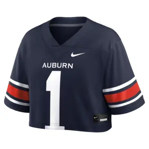Nike Auburn Dri-fit College Cropped Game Jersey - Blue