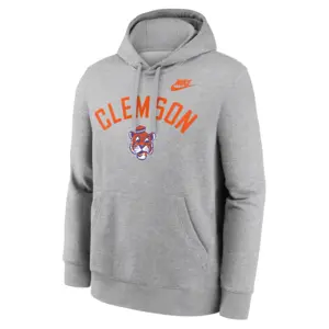 Nike Clemson Legacy Arch Club College Pullover Hoodie - Grey