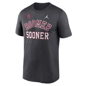 JORDAN Oklahoma Primetime Arch Mantra Legend Dri-fit College T-shirt - Grey