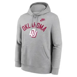 Nike Oklahoma Legacy Arch Club College Pullover Hoodie - Grey