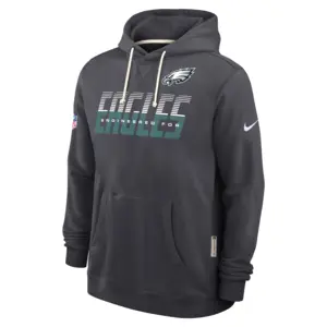 Nike Philadelphia Eagles Sideline Standard Issue Dri-fit Nfl Pullover Hoodie - Grey