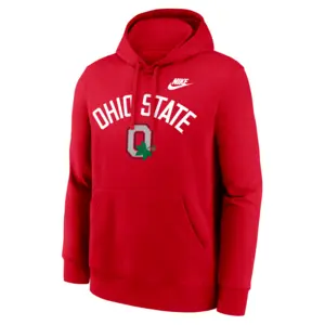 Nike Ohio State Legacy Arch Club College Pullover Hoodie - Red