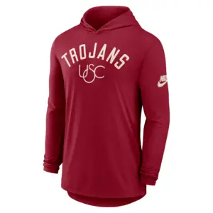Nike Usc Legacy Arch Dri-fit College Long-sleeve Hooded T-shirt - Red