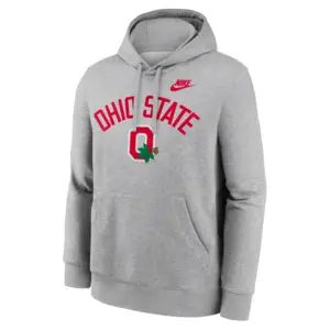 Nike Ohio State Legacy Arch Club College Pullover Hoodie - Grey
