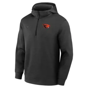 Nike Oregon State Coaches Premium Dri-fit College 1/4-zip Hoodie - Black