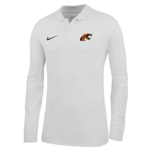 Nike College Dri-fit Long-sleeve Polo - White