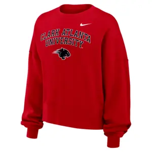 Nike Clark Atlanta University Phoenix Fleece Crewneck Sweatshirt - Red