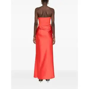 Solace London Strapless Draped Maxi Dress