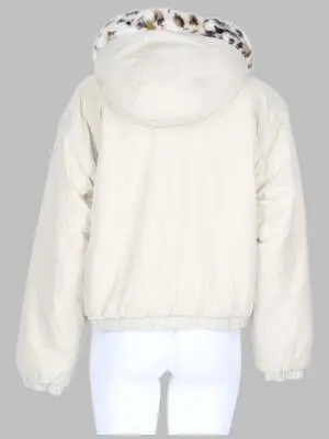 Moose Knuckles Cropped Hooded Jacket With Fur Trim