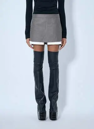 Rick Owens Fog Cutoff Mini Skirt