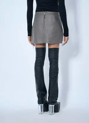 Rick Owens Fog Cutoff Mini Skirt