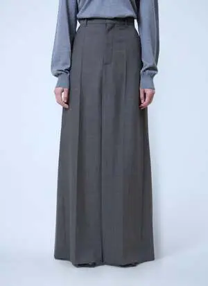 Phoebe Philo Double Slit Tailored Skirt - Brown