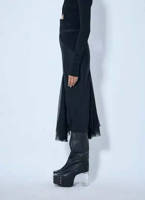 Rick Owens Asymmetrical Midi Skirt