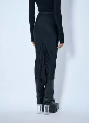 Rick Owens Asymmetrical Midi Skirt
