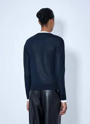 Bottega Veneta Silk Double Knit Cardigan