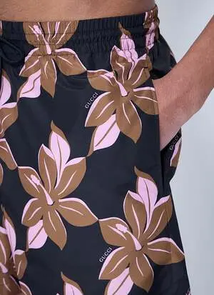 Gucci Printed Poplin Swim Shorts