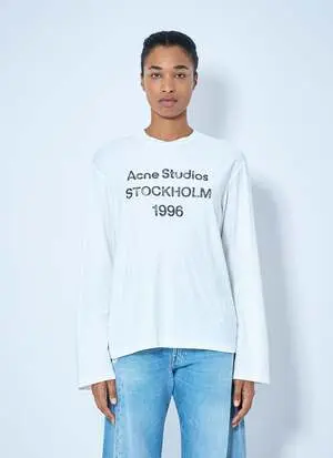 Acne Studios Logo Motif Long-sleeve T-shirt - White