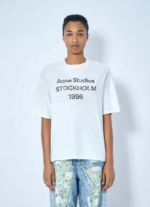 Acne Studios Graphic Logo Cotton Hemp Blend T-shirt
