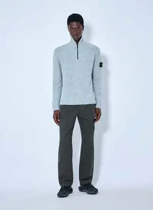 Stone Island Half-zip Wool Sweater - Blue