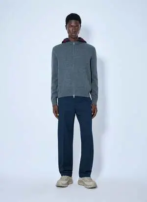 Moncler Zip-up Hoodie With Ribbed Trims