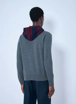 Moncler Zip-up Hoodie With Ribbed Trims