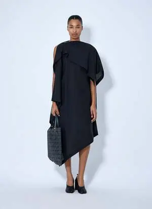 Issey Miyake Asymmetric Draped Midi Dress