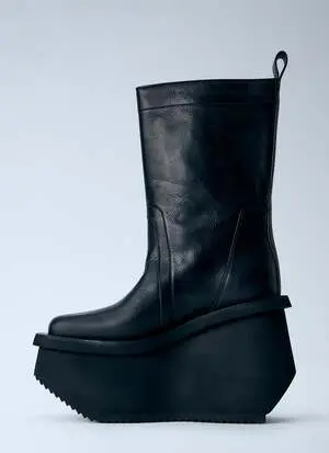Rick Owens Factory Leather Boots