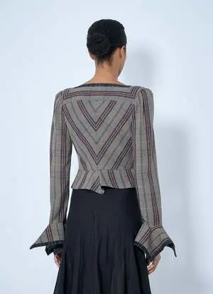 VIVIENNE WESTWOOD Judy Blazer With Peplum Hem - Gray