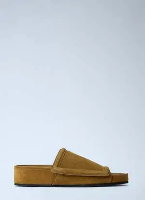 Phoebe Philo Suede Chunky-sole Slide Sandals - Brown