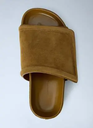 Phoebe Philo Suede Chunky-sole Slide Sandals