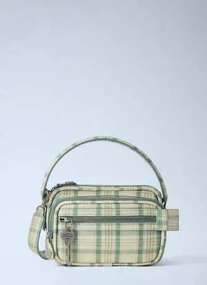 Acne Studios Camero Kit Check Handbag - Green