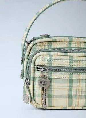Acne Studios Camero Kit Check Handbag - Green