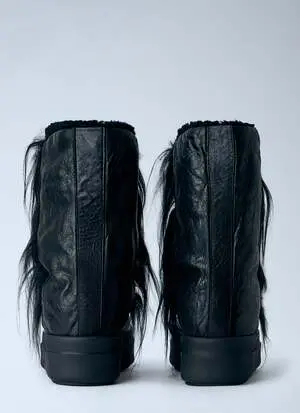 Rick Owens Fringed Mega Bumper Lunar Boots