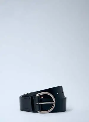 Phoebe Philo Round Buckle Belt - Black