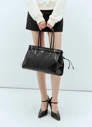 Prada Large Leather Shoulder Bag