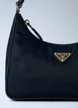 Prada Re-edition 2005 Re-nylon And Saffiano Mini Bag - Black