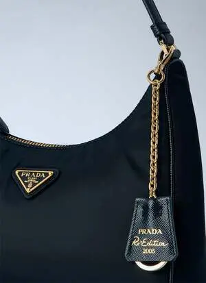 Prada Re-edition 2005 Re-nylon And Saffiano Mini Bag - Black