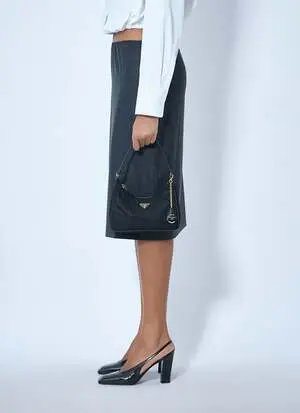 Prada Re-edition 2005 Re-nylon And Saffiano Mini Bag - Black